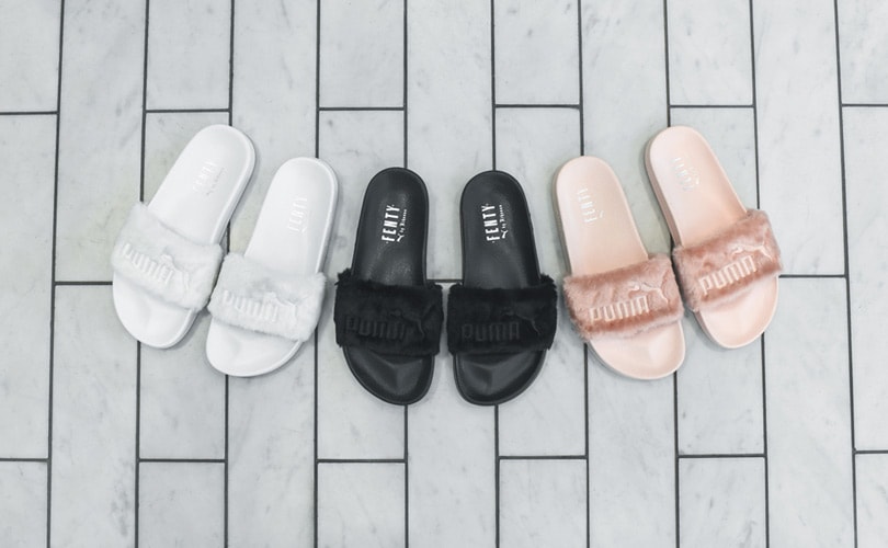 Rihanna's Fenty for Puma slides to be released in grey