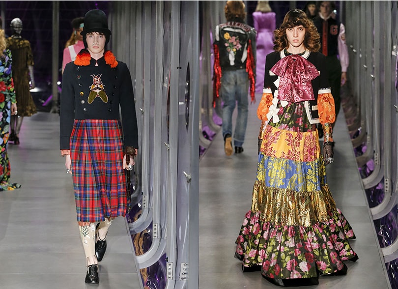 Gucci presents eclectic co-ed collection at Milan Fashion Week